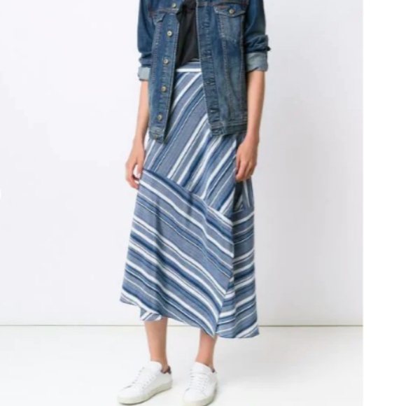 Sam & Lavi | Skirts | Sam Lavi Silk Jaquelle Striped Maxi Skirt | Poshmark